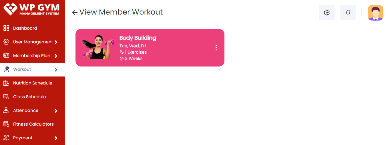 Gym management system - Documentation
